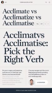 Acclimate vs Acclimatize vs Acclimatise: Pick the Right Verb - Grammar ...