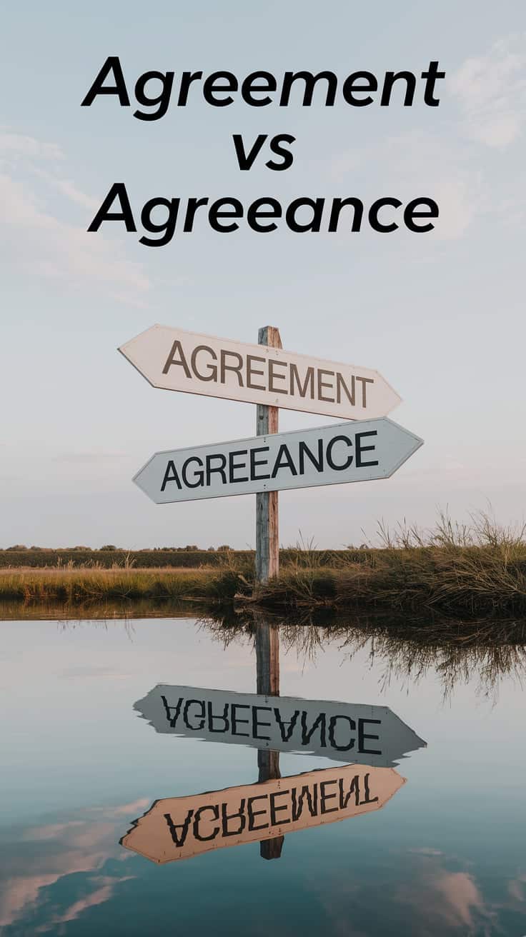 Agreeance vs Agreement - Grammar Beacon