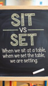 Sit vs Set: How to Correctly Use Them - Grammar Beacon