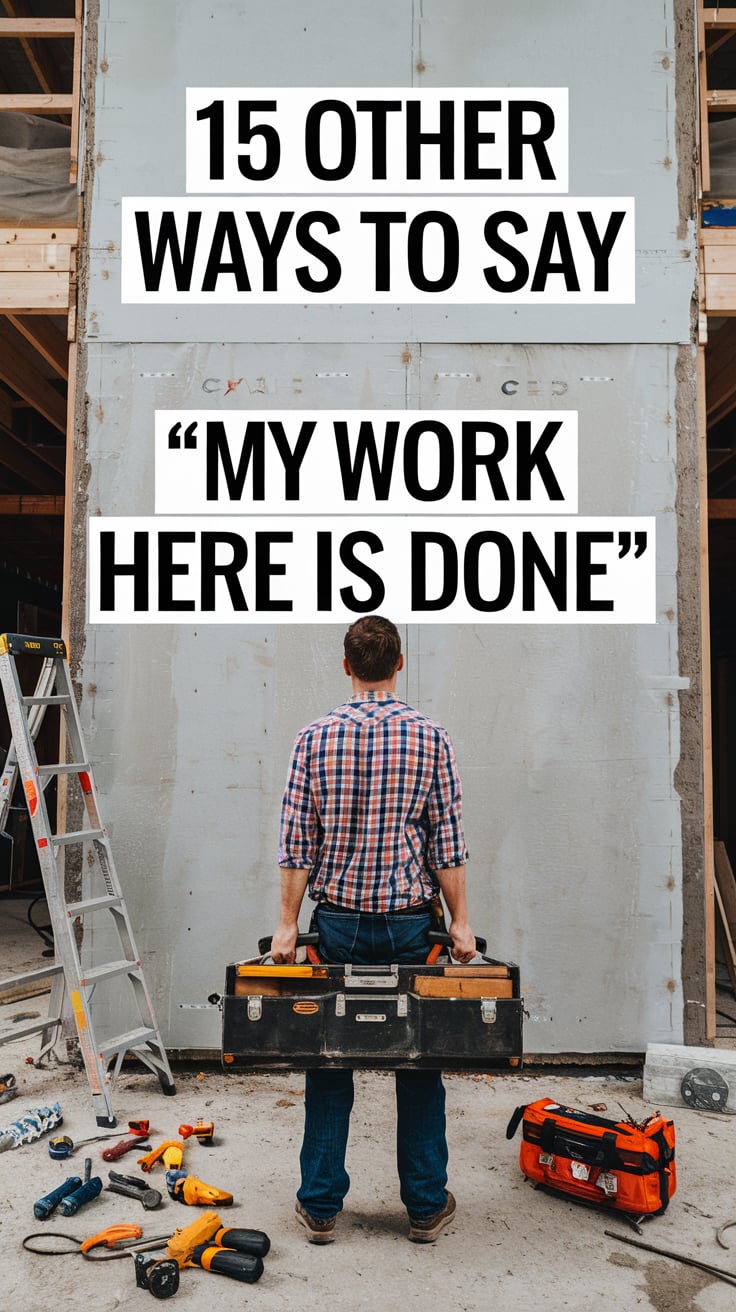 15 Other Ways to Say “My Work Here Is Done” - Grammar Beacon
