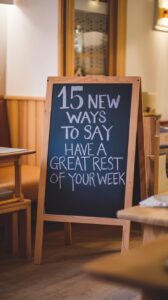 15 New Ways to Say “Have a Great Rest of Your Week” - Grammar Beacon