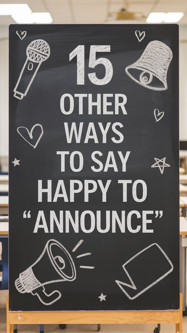 15 Other Ways to Say “Happy to Announce” - Grammar Beacon