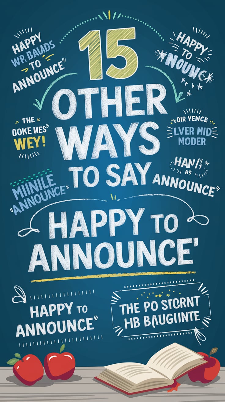 15 Other Ways to Say “Happy to Announce” - Grammar Beacon