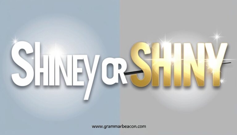 Shiney or Shiny: Which Spelling Is Correct - Grammar Beacon